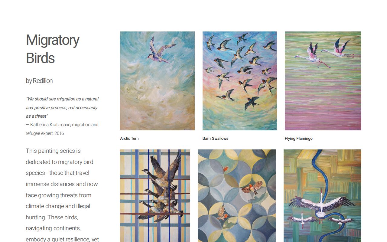 Migratory Birds Painting Series